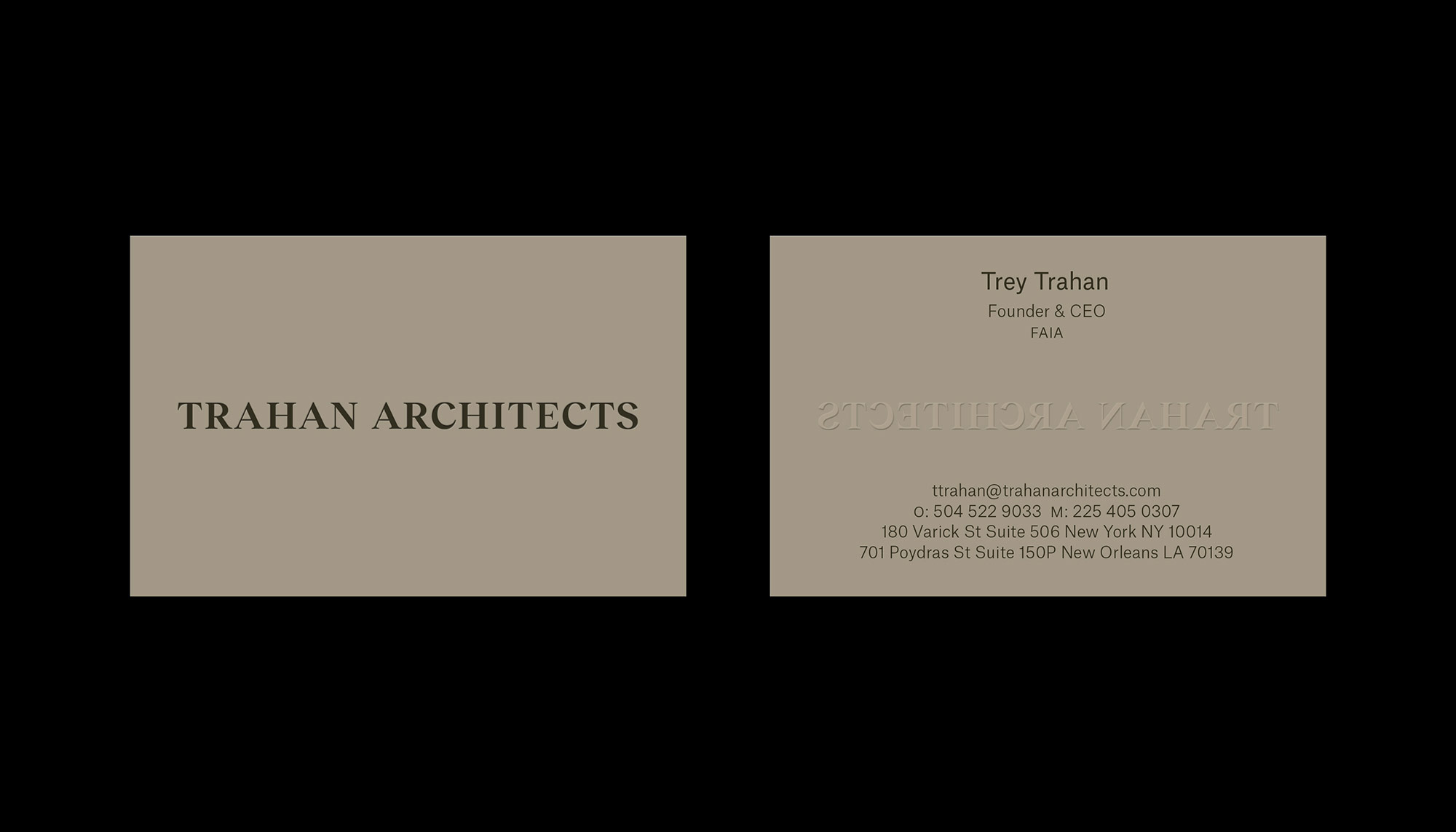 For Office Use Only — Trahan Architects