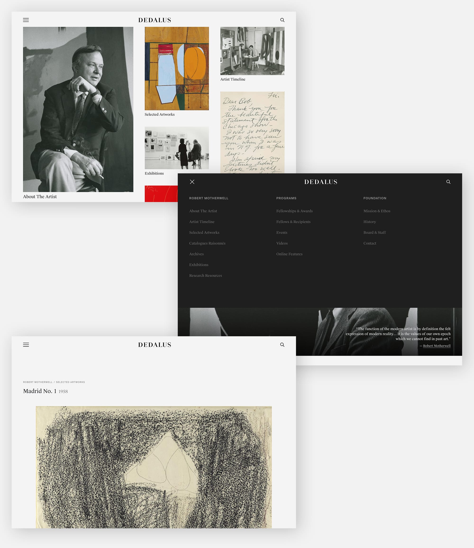 For Office Use Only — Dedalus Foundation